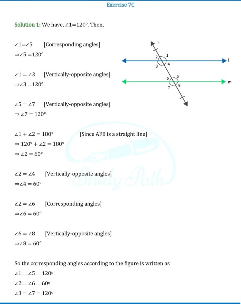 RS Aggarwal Class 9 Exercise 7C Solutions RS Aggarwal Solutions